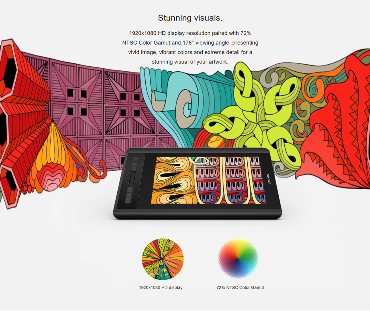 XP-PEN Artist12 11.6 Inch FHD Drawing Monitor Pen Display Graphic ...